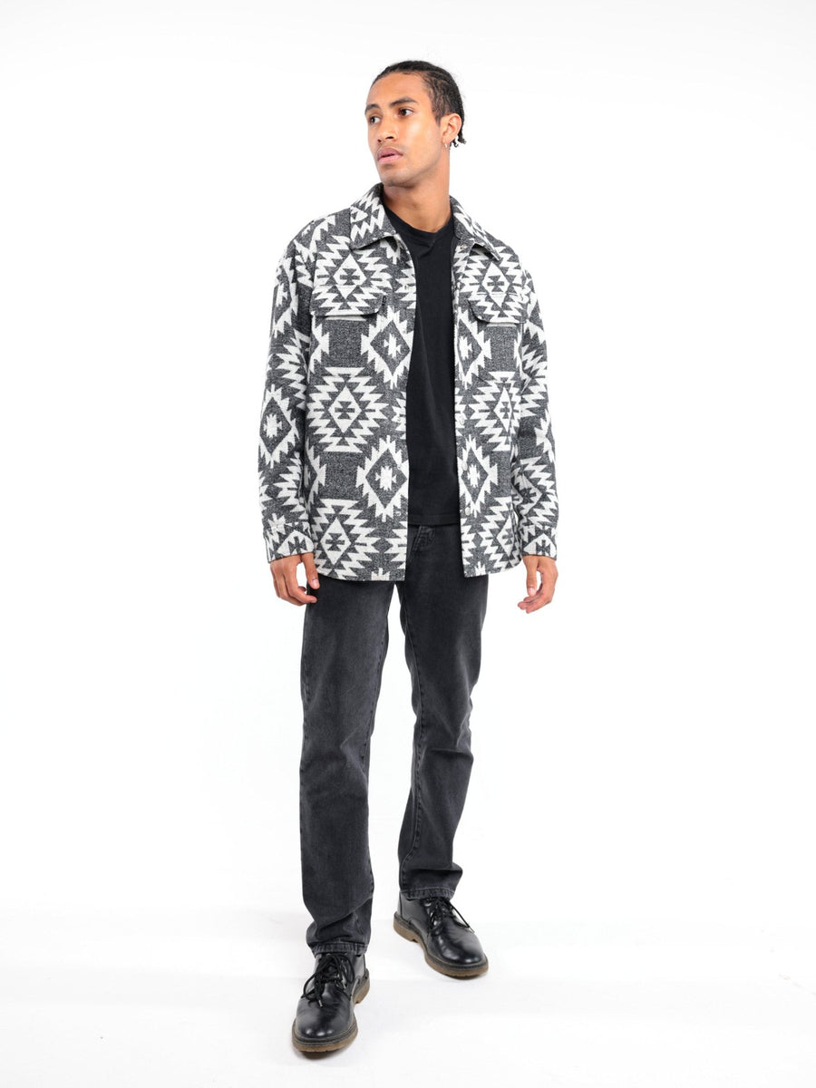 Aztec print coat jacket - Morex Custom